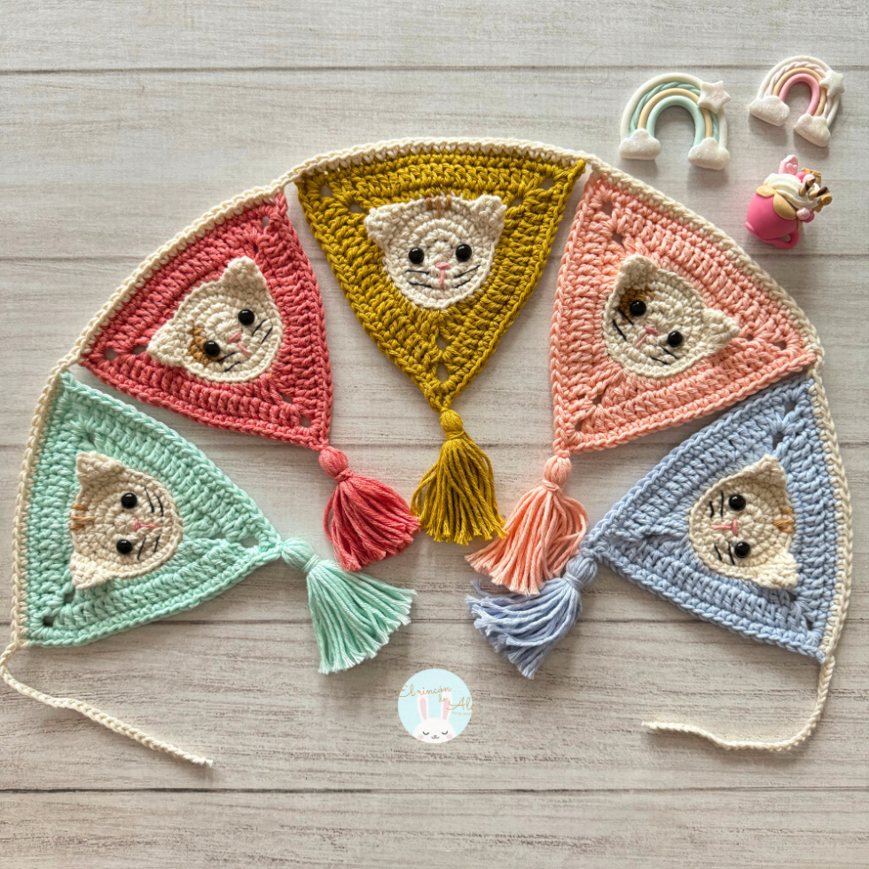 Patrón Banderín Gatitos | El rincón de Ale